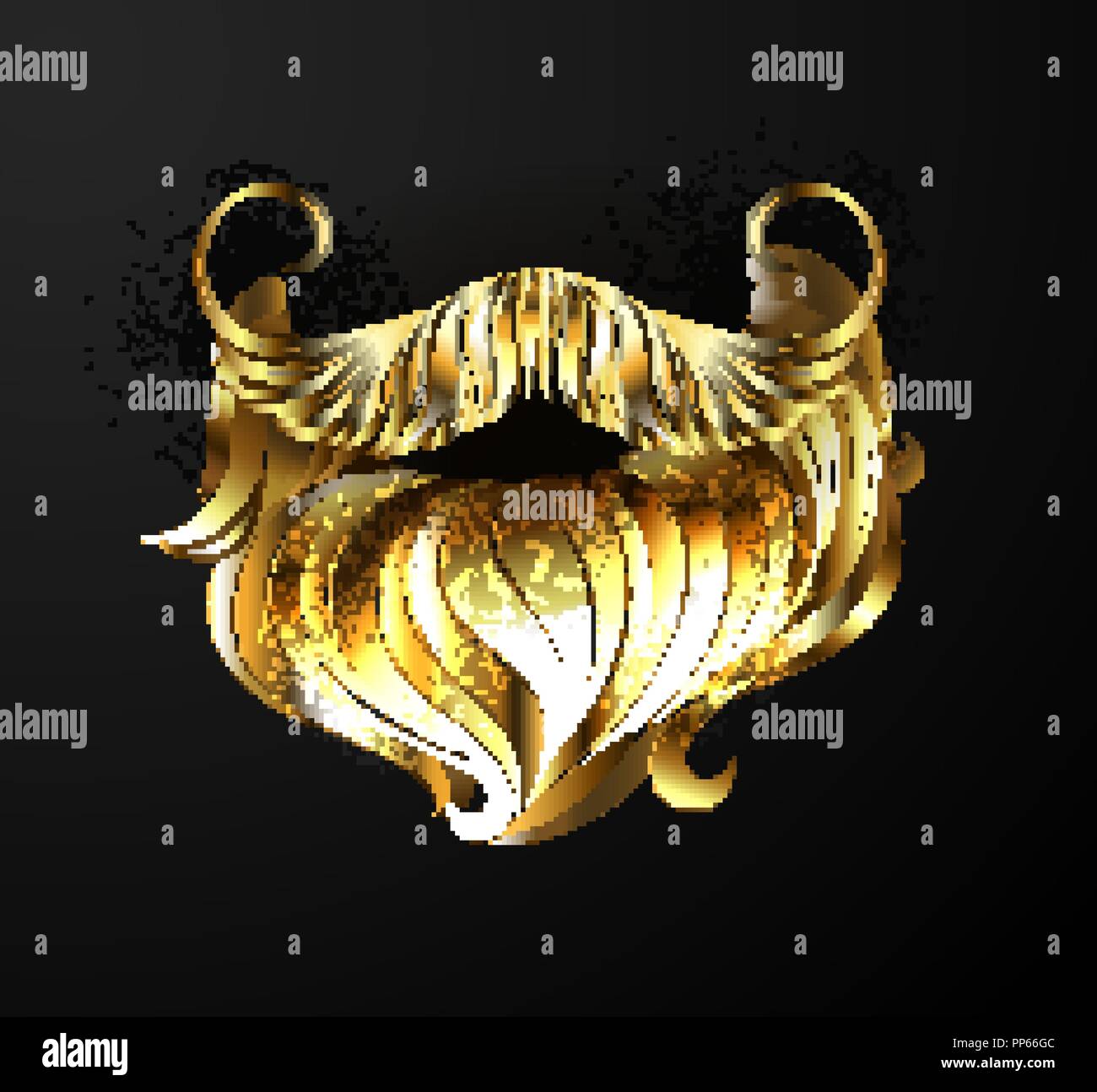 Long Hair Beard Stock Vector Images - Alamy