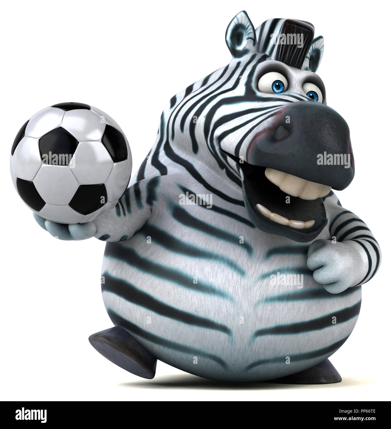 Fun zebra - 3D Illustration Stock Photo - Alamy