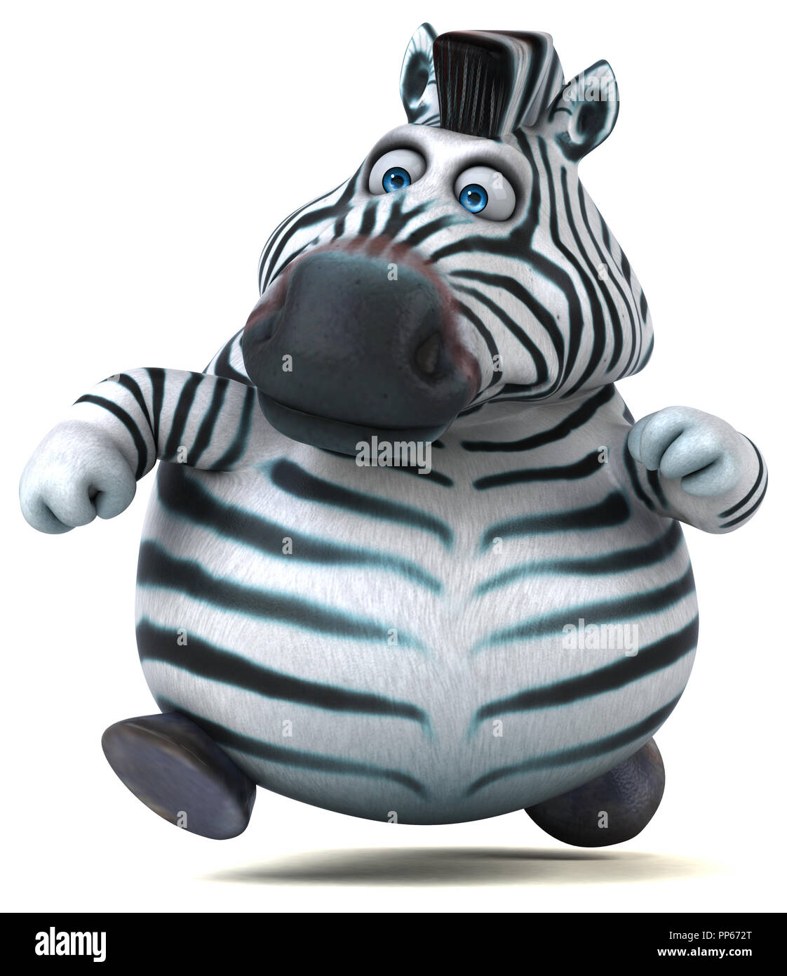 Fun zebra - 3D Illustration Stock Photo - Alamy