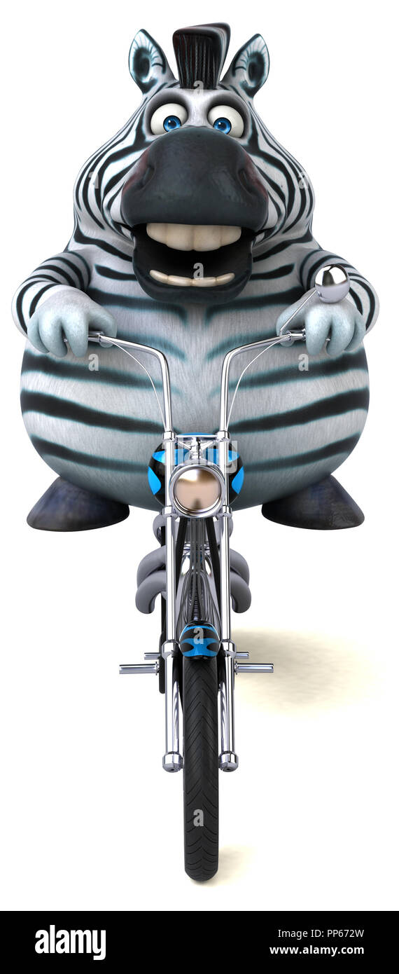 Fun zebra - 3D Illustration Stock Photo - Alamy