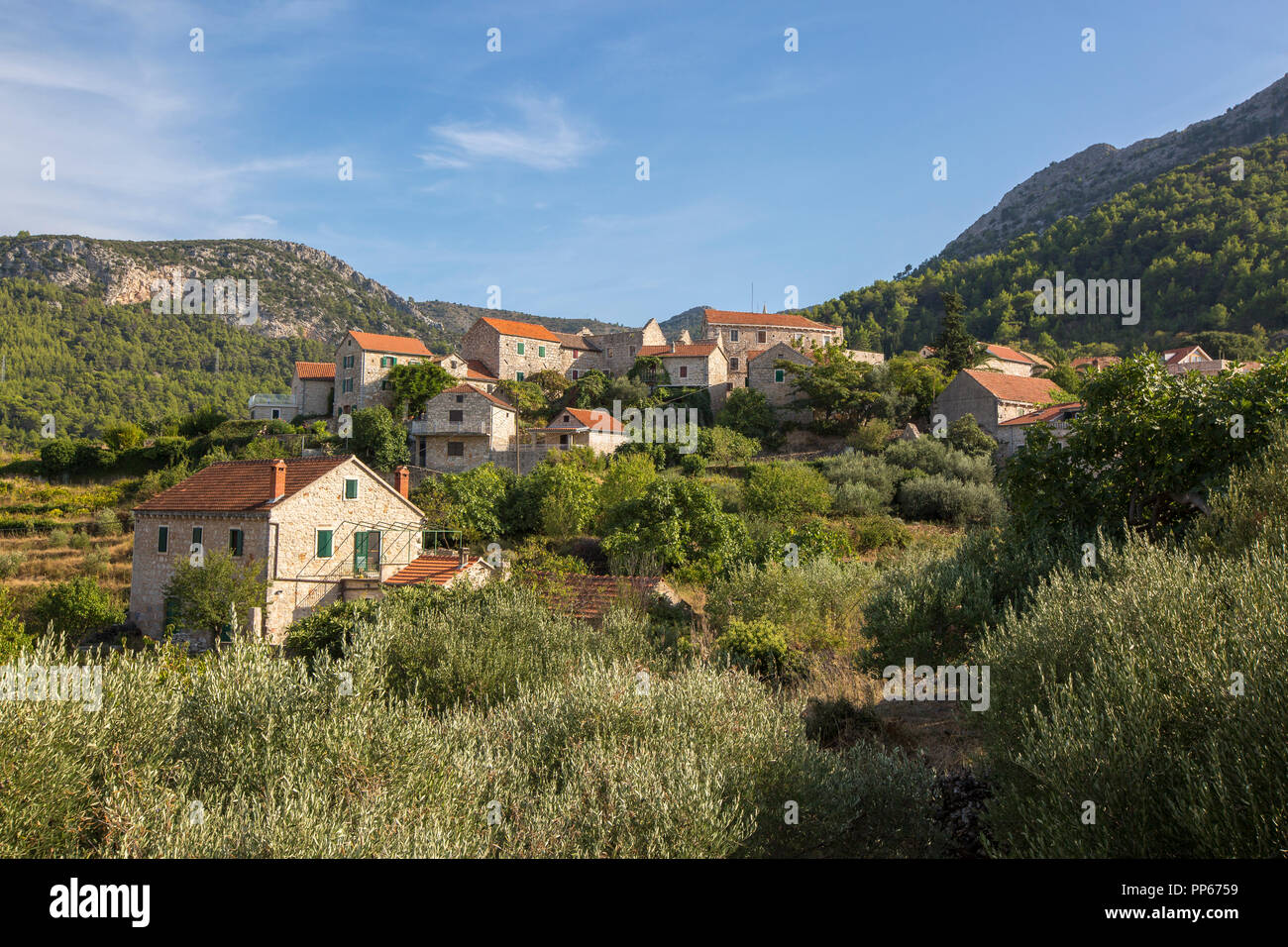 Pitve village on Hvar island, Croatia 2018 Stock Photo - Alamy
