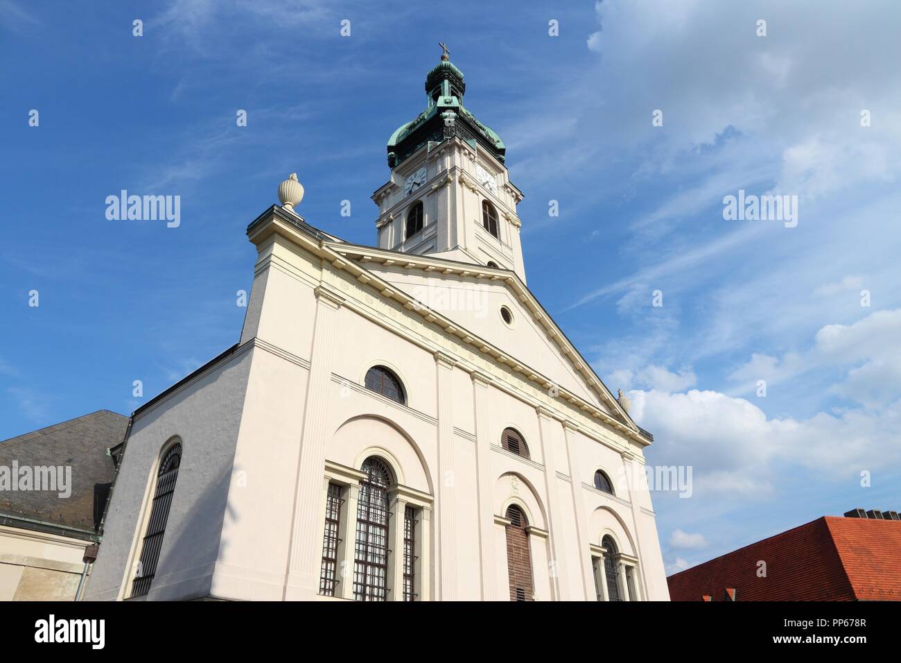 Gyor, Hungary. City in Western Transdanubia region. Roman catholic ...