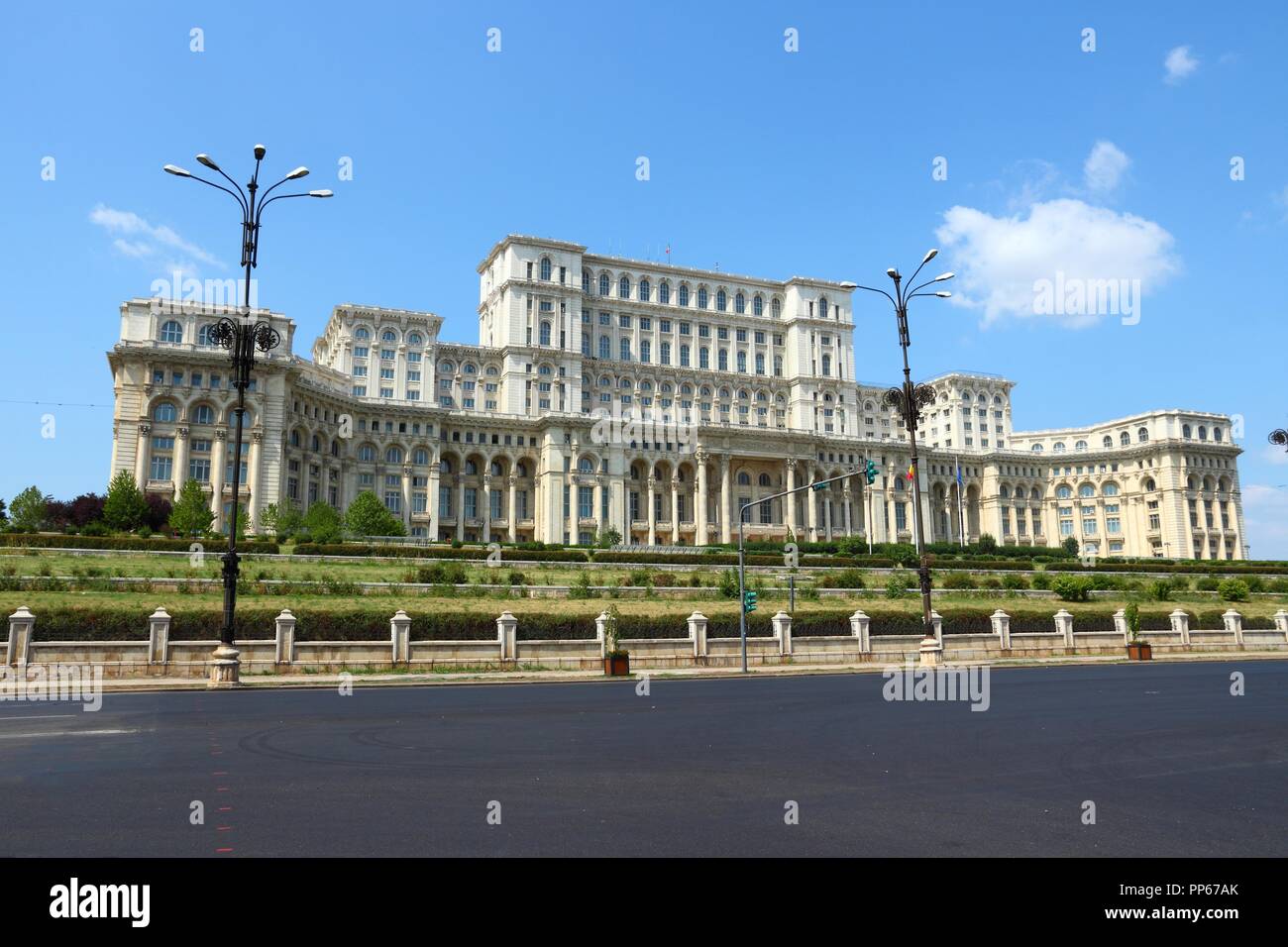 Bucharest, capital city of Romania. Palace of the Parliament (Romanian ...