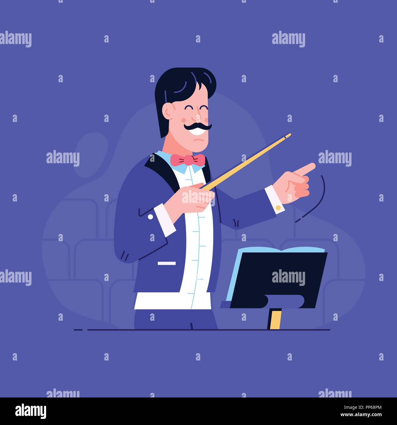 Conductor orchestra illustration hi-res stock photography and images ...