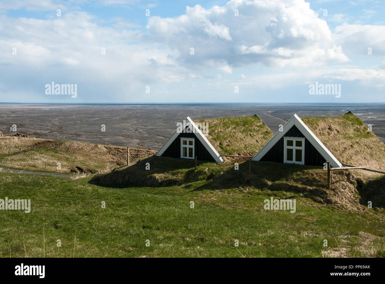Around Iceland - Old Farmhouse in Sel, Skaftafel Stock Photo - Alamy