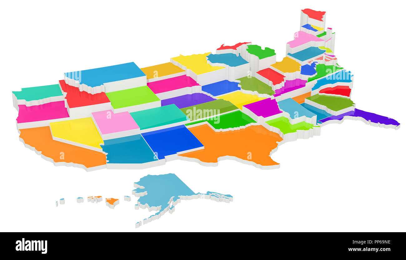 Map usa state borders national hi-res stock photography and images - Alamy