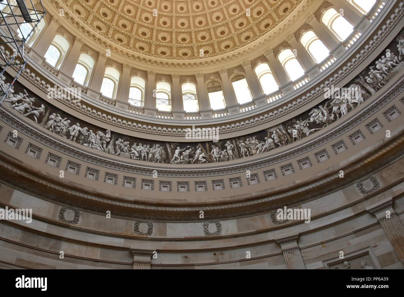 The iconic central dome in the United States Capitol, Washington ...