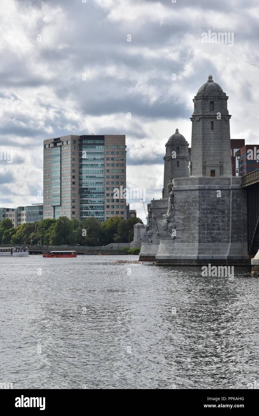 The historic Longfellow Bridge after its extensive renovation ...