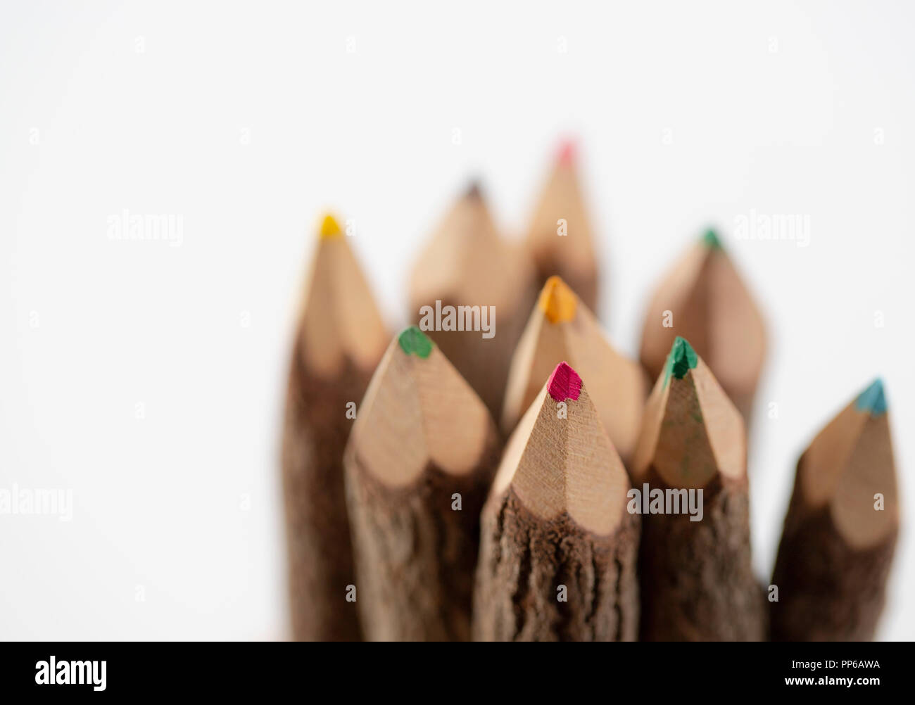 Bottom part of colorful pencils hi-res stock photography and images - Alamy