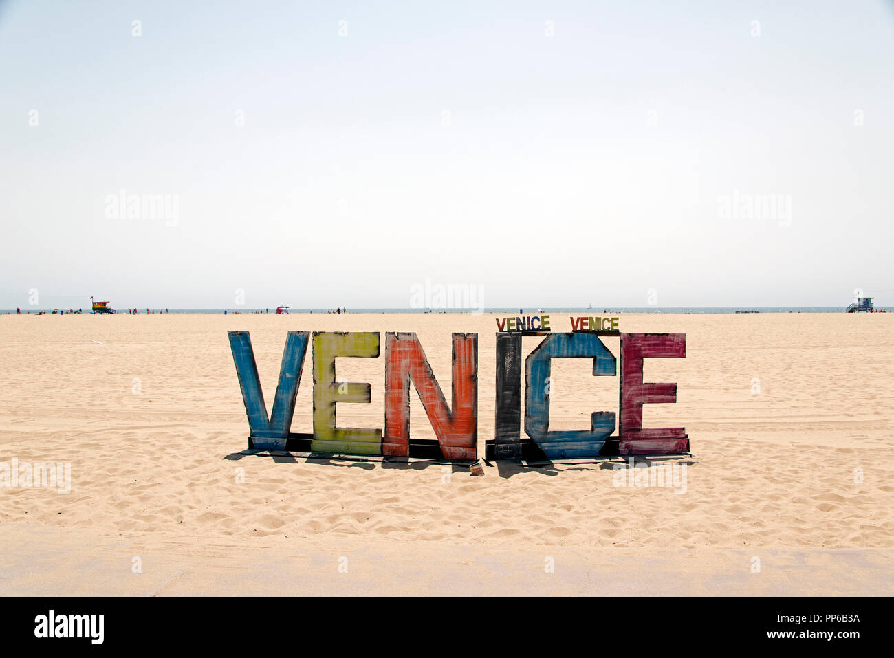 Venice sign word on the Venice beach, California Stock Photo - Alamy