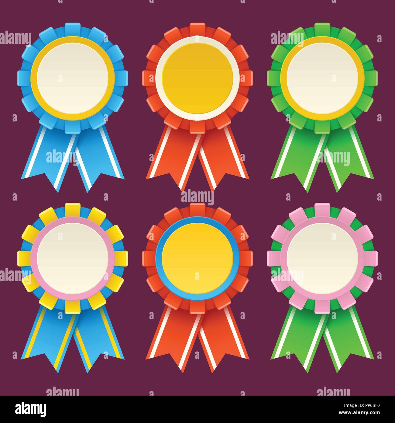 set of coloful medals Stock Vector Image & Art - Alamy