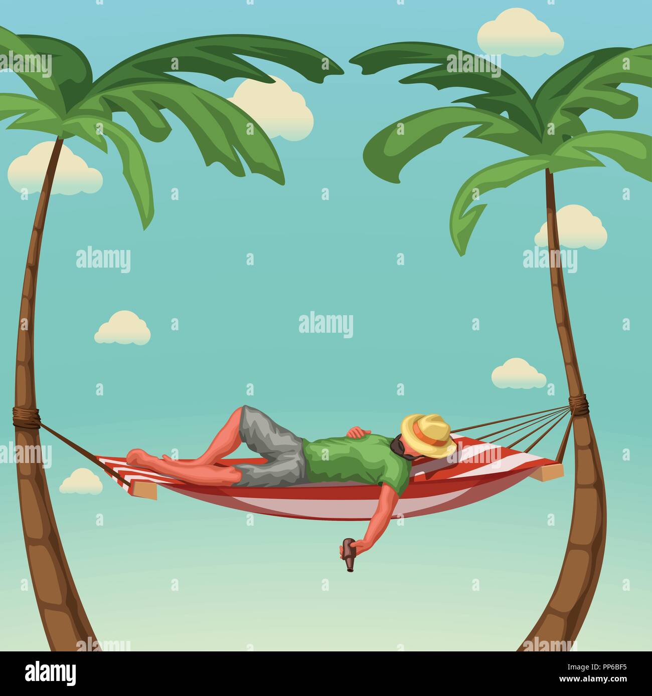 Hammock Stock Vector Images - Alamy