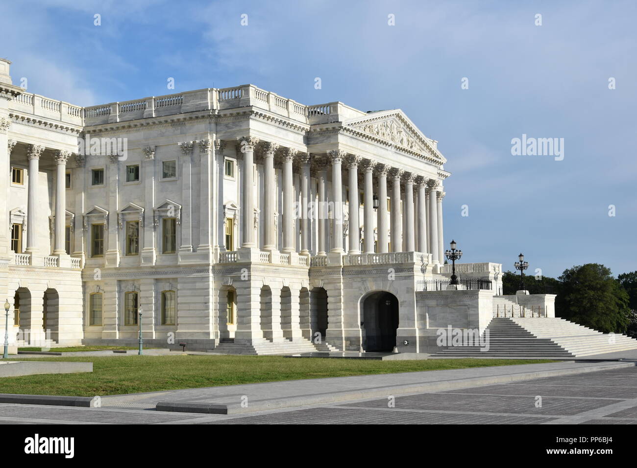 The United States Capitol Building, home to the Senate and House of the ...