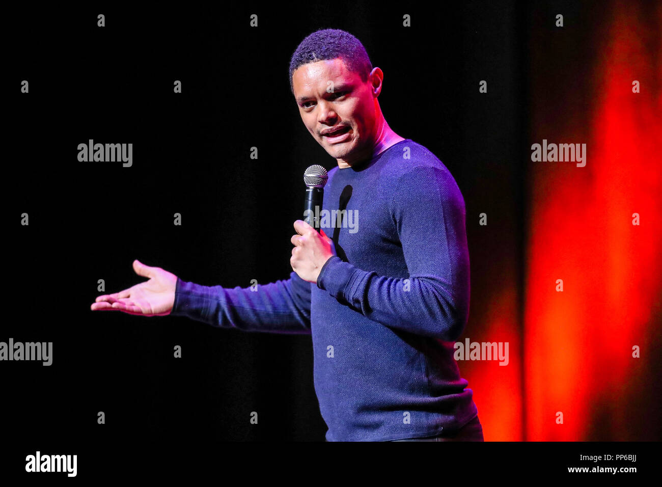 Trevor Noah Performs Stand-up comedy live on tour Stock Photo - Alamy