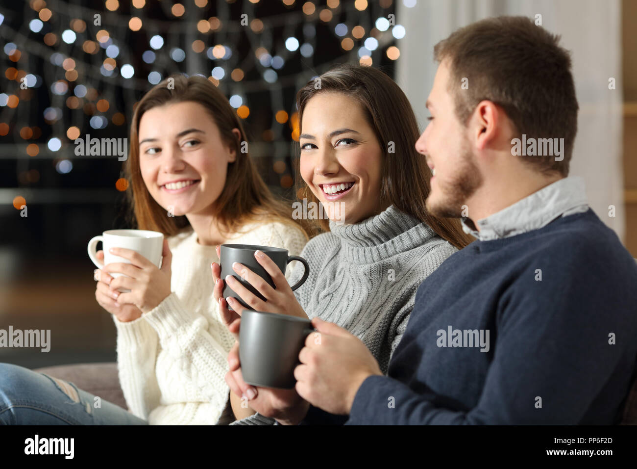 Women in a conversation at a tea party hi-res stock photography and ...