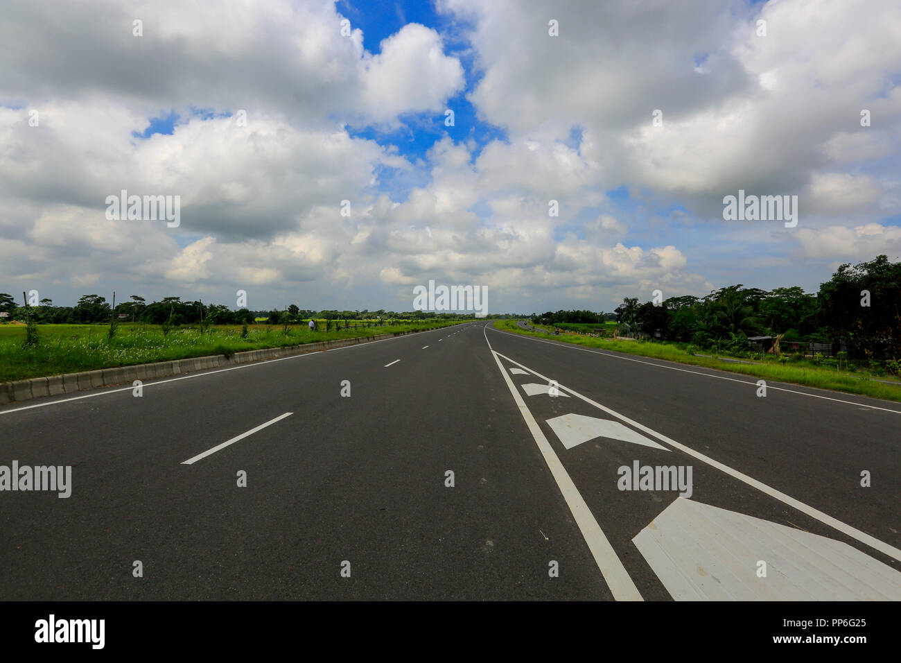 Padma bridge approach roads at Zajira in Shariatpur. Bangladesh Stock ...