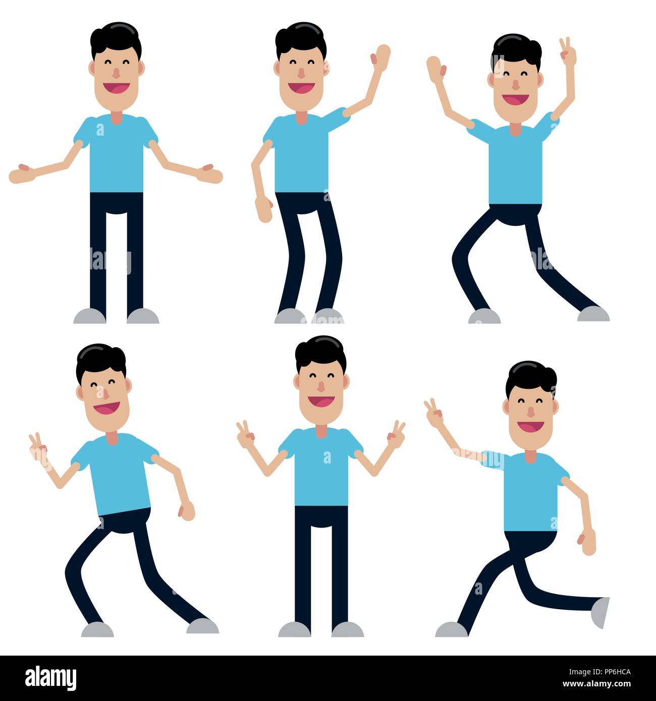 Man flat character design hi-res stock photography and images - Alamy
