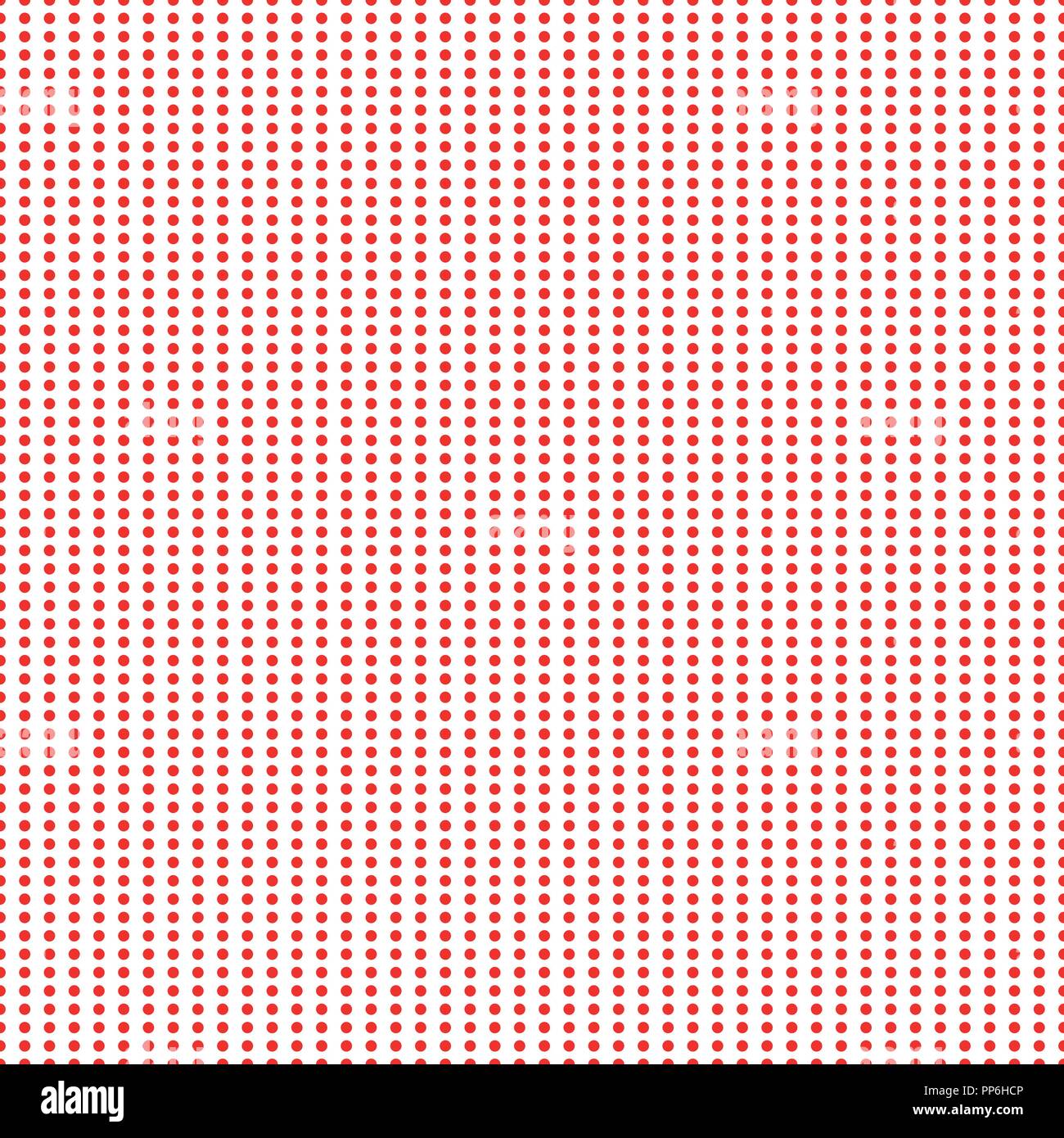 Red Polka dot fabric, seamless pattern of red circles on a white ...