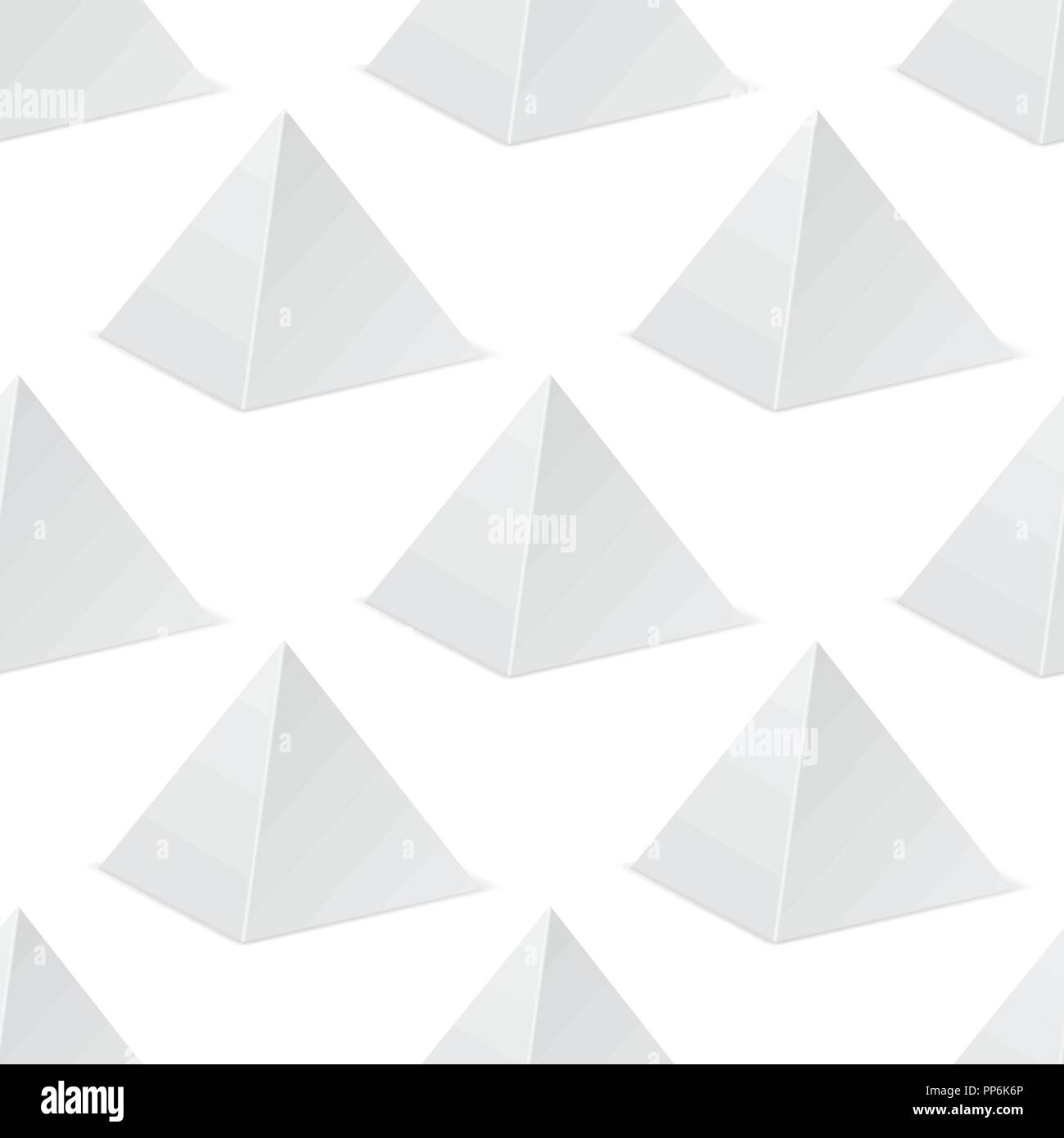 White pyramid mockup. 3d template. Seamless pattern Stock Vector Image ...