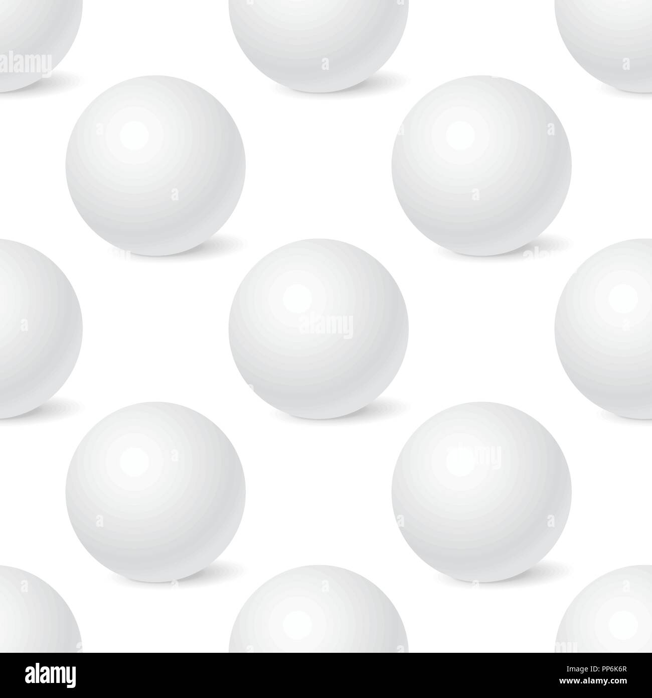 White sphere mockup. 3d template. Seamless pattern Stock Vector Image ...