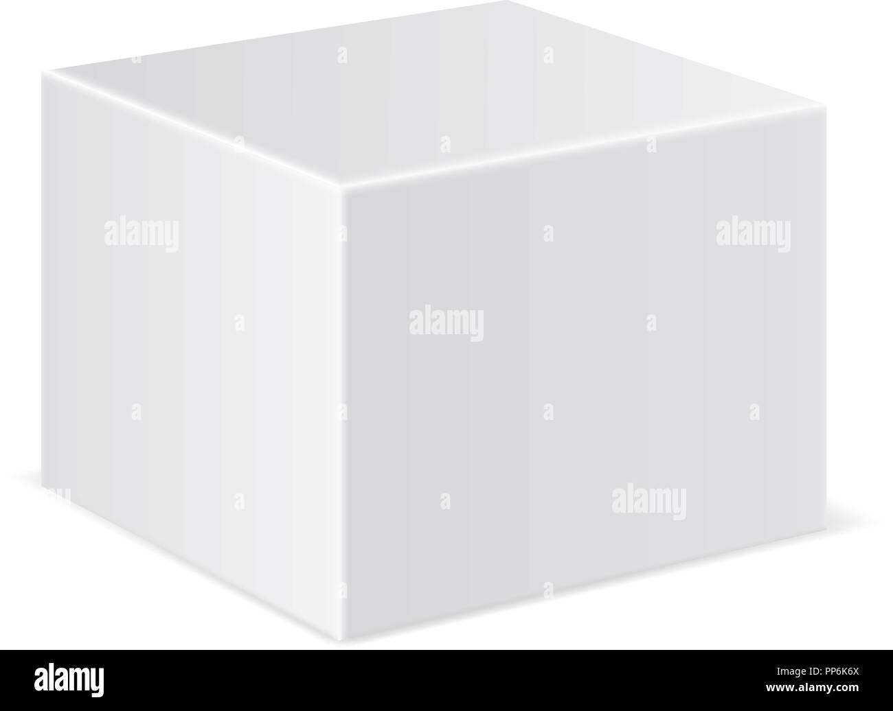 White cube mockup. 3d template Stock Vector Image & Art - Alamy