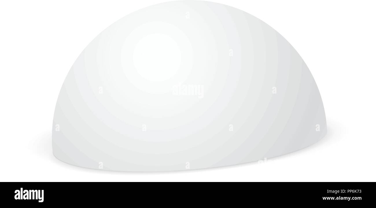 White hemisphere mockup. 3d template Stock Vector Image & Art - Alamy