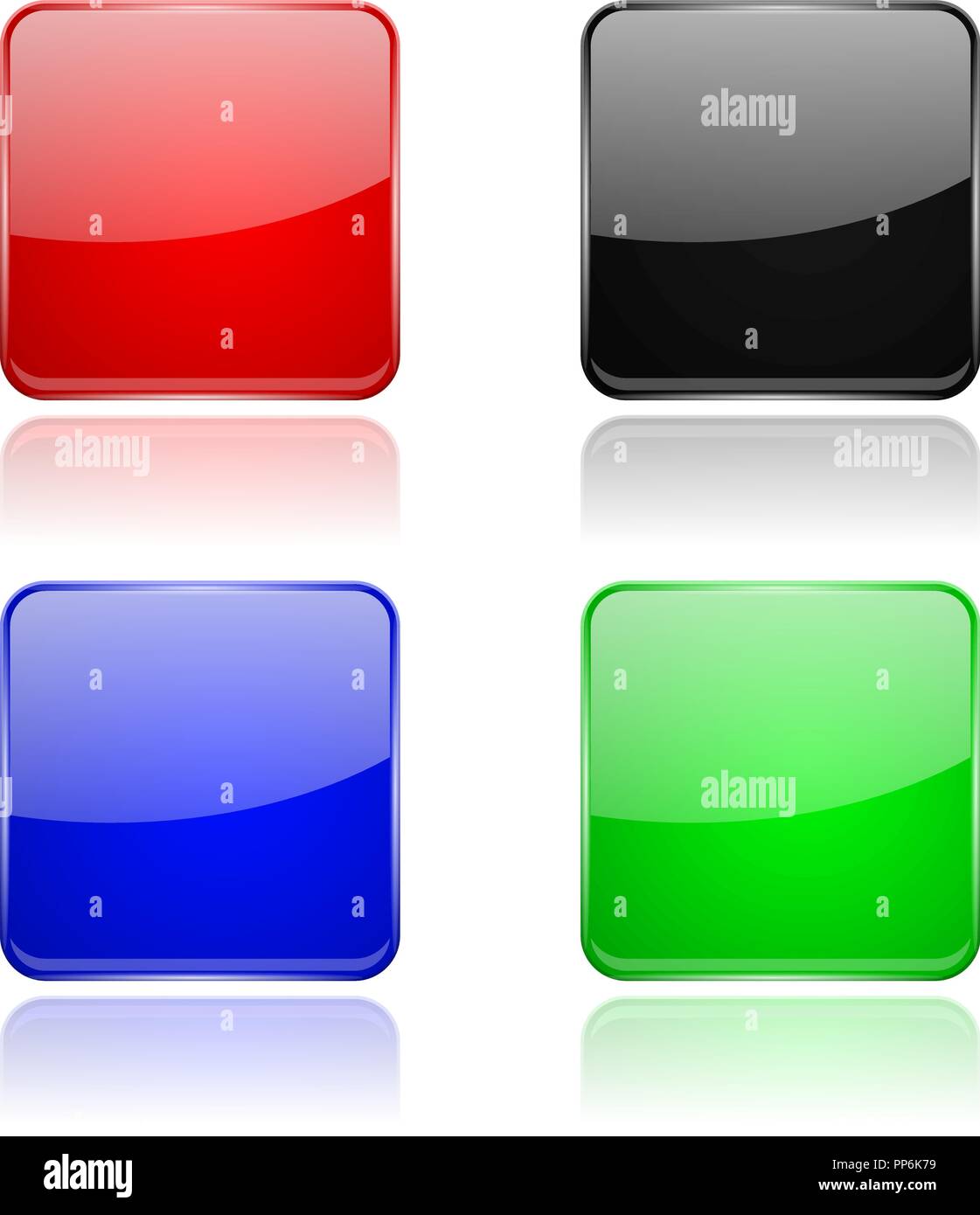 Red glossy square 3d Stock Vector Images - Alamy