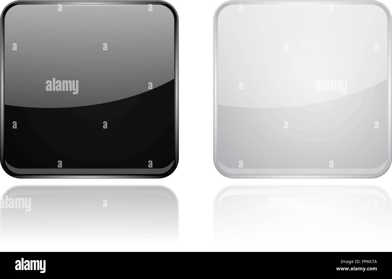 White buttons 3d icons hi-res stock photography and images - Alamy