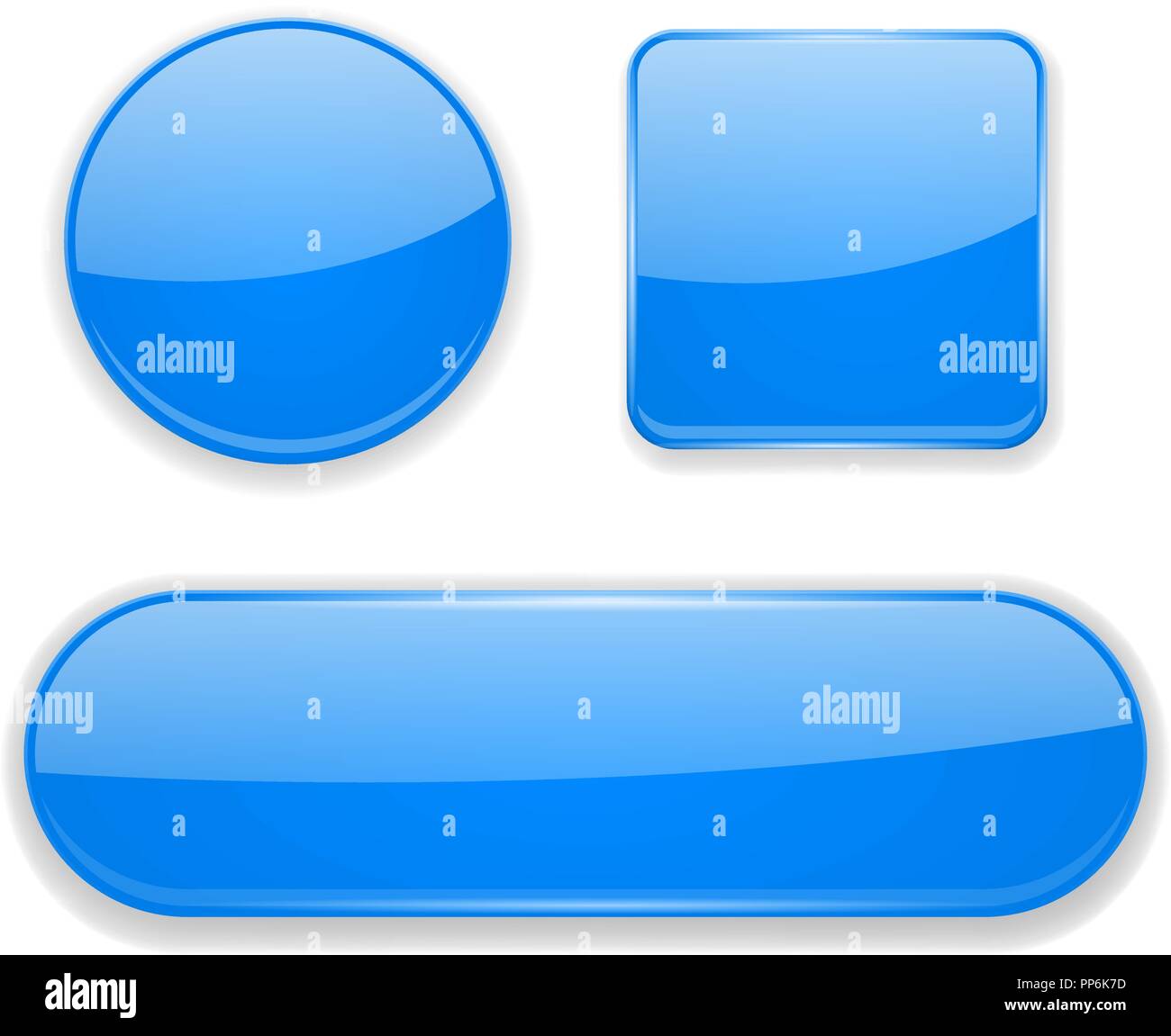 Blue glass button collection hi-res stock photography and images - Alamy