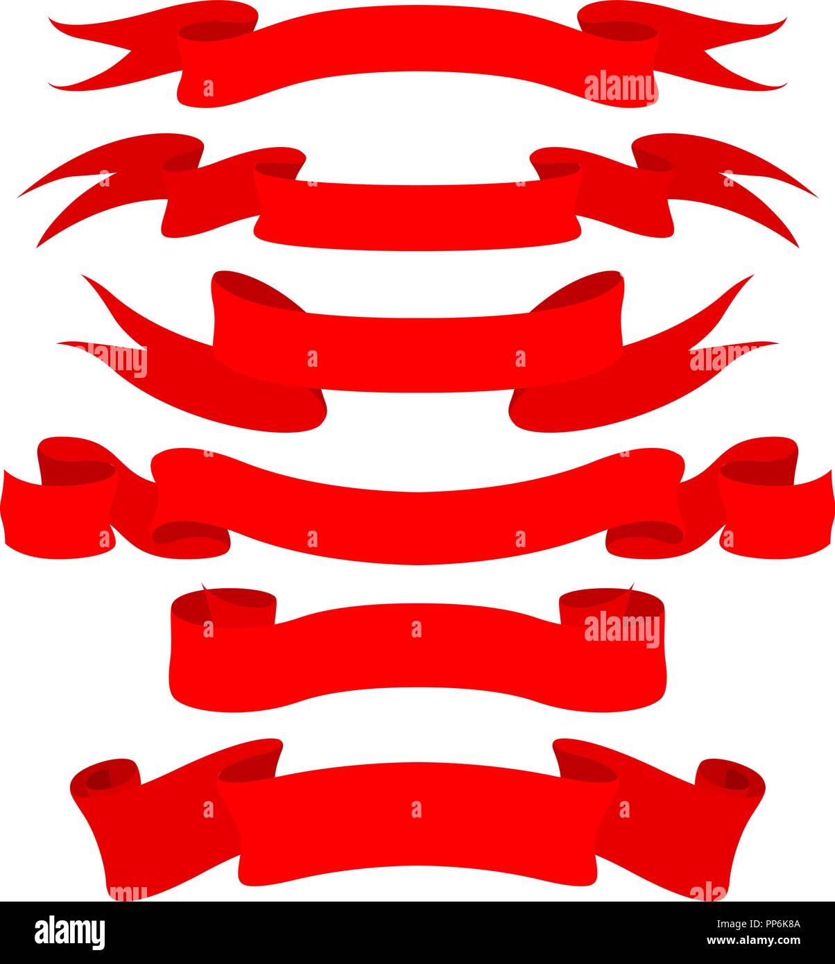 Red ribbon banners Stock Vector Image & Art - Alamy