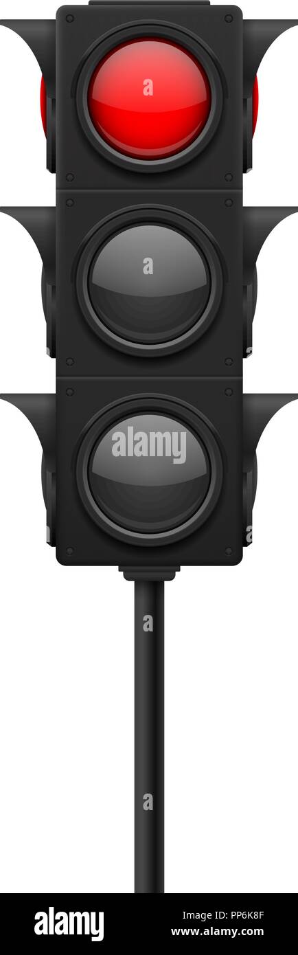 Red traffic light Stock Vector Images - Alamy