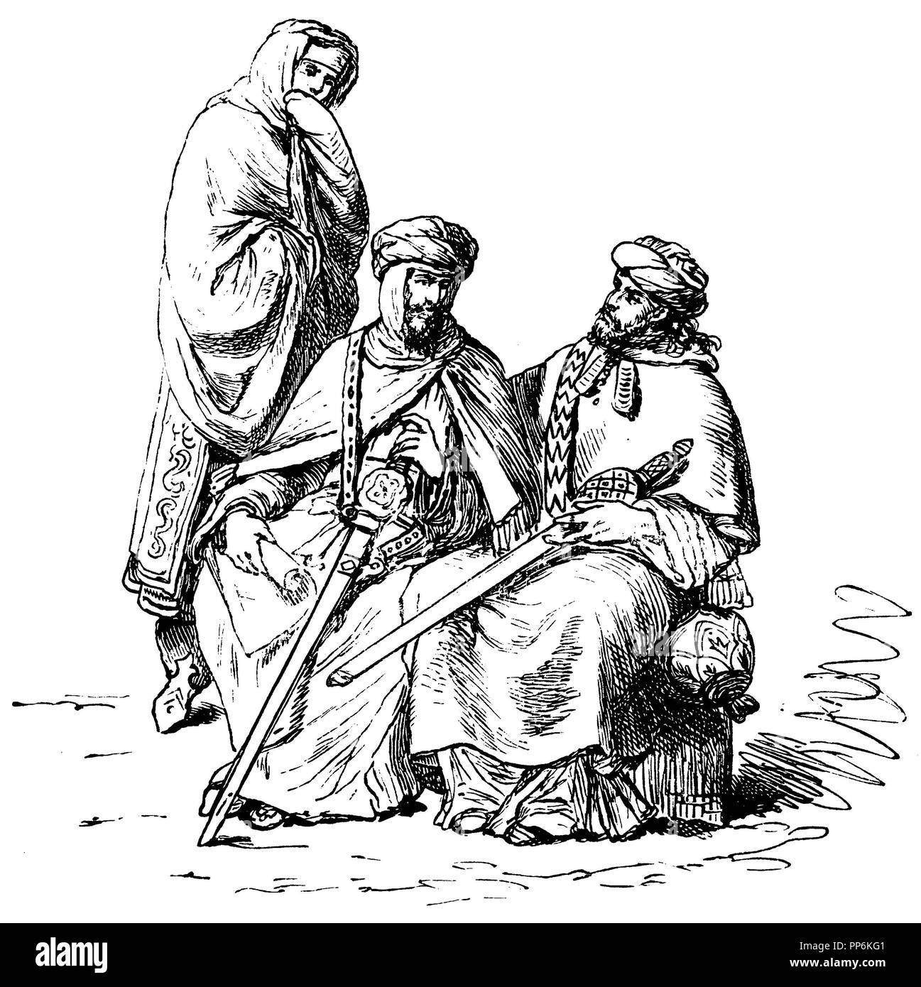 Moors black white drawing hi-res stock photography and images - Alamy