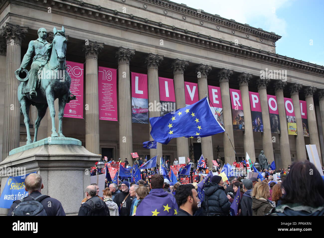 Liverpool People's Vote demo march Stock Photo - Alamy