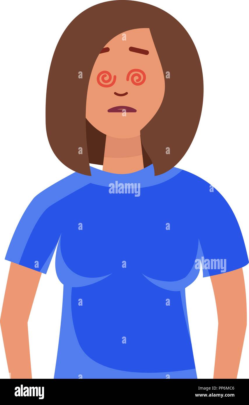 Dizzy woman Stock Vector Images - Alamy