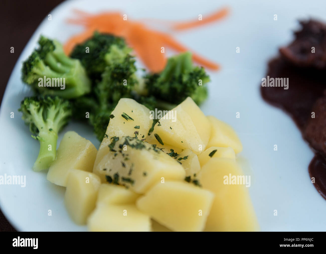 fresh food on the plate Stock Photo - Alamy