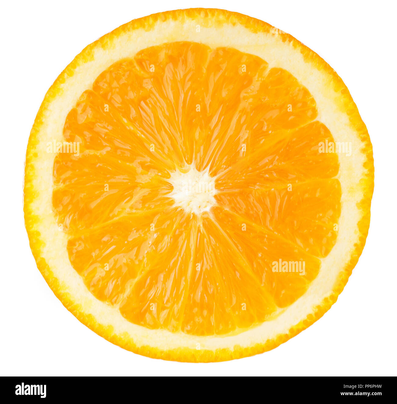 Cut Orange Fruit isolated Stock Photo - Alamy