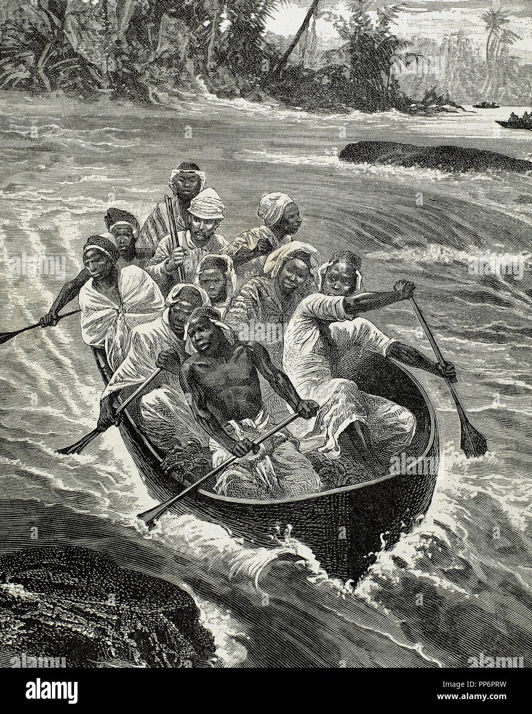 Henry Morton Stanley (1841-1904). British explorer. Stanley passes the ...