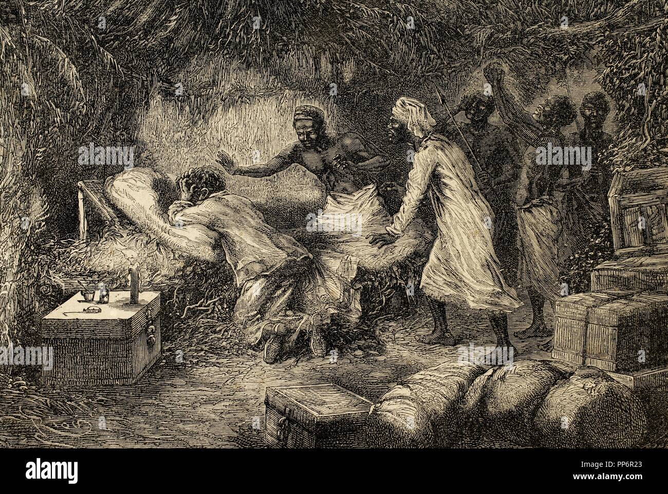 David Livingstone (1813-1873). Scottish explorer. Death of Livingstone ...