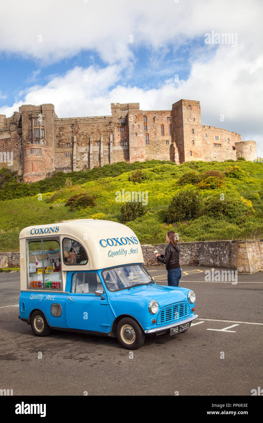 Austin Morris Mini car van converted to an ice cream van parked in ...