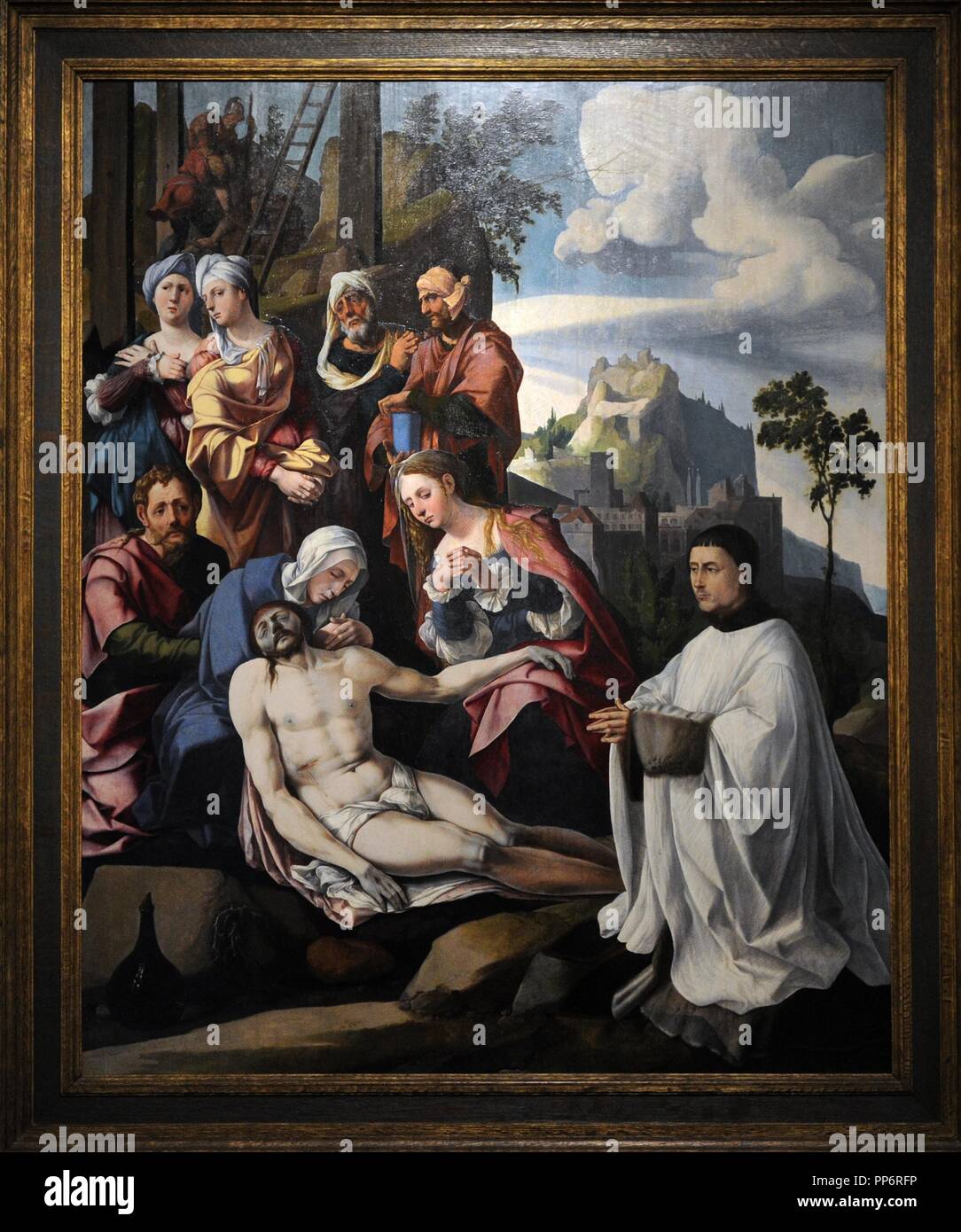 Jan van Scorel (1495-1562). Dutch painter. Lamentation of Christ with a ...