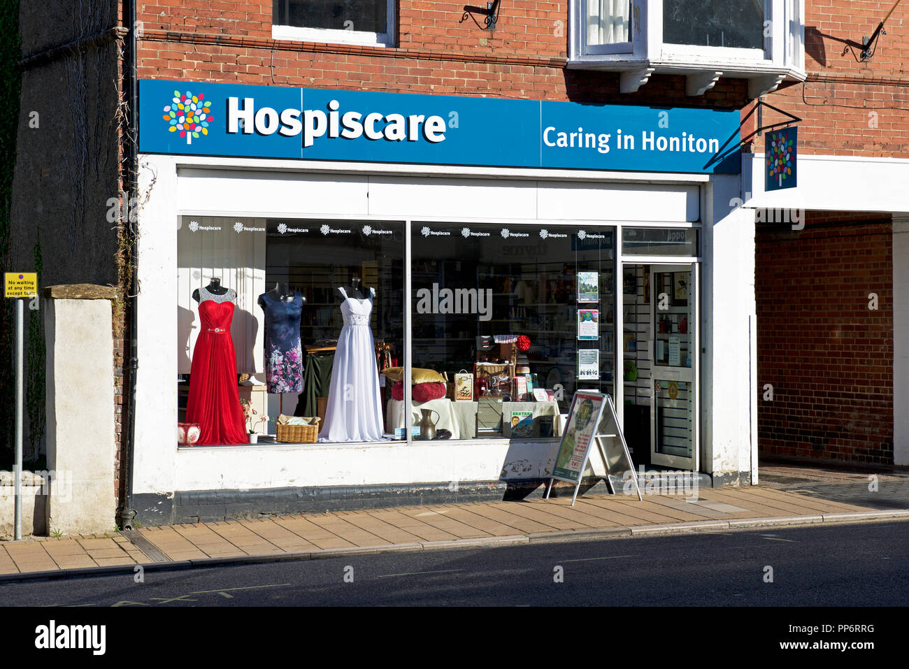 Hospicare charity shop, Honiton, Devon, England UK Stock Photo - Alamy