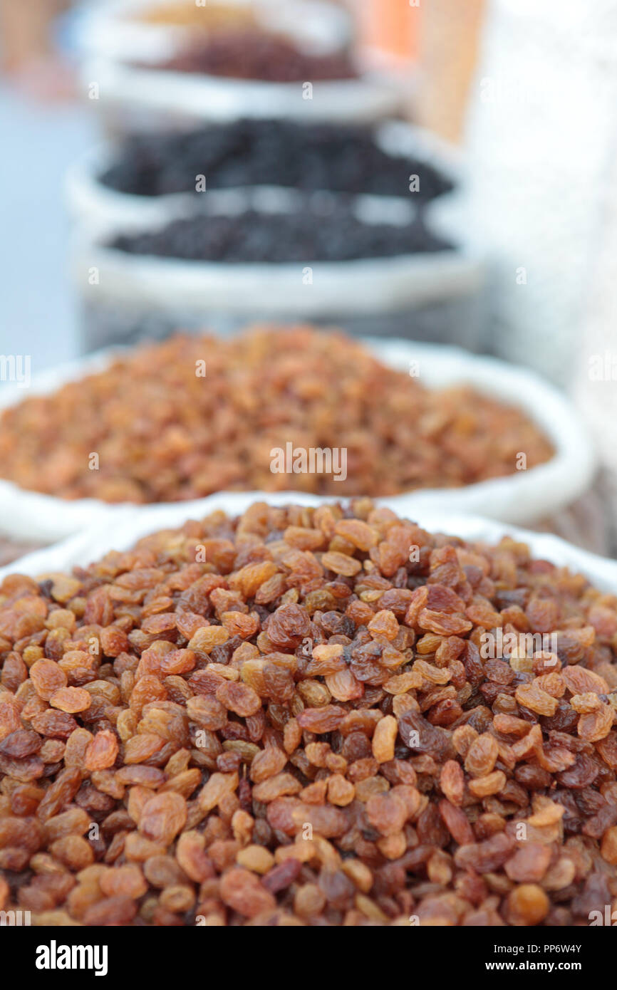 Varieties of raisins on a market Stock Photo - Alamy