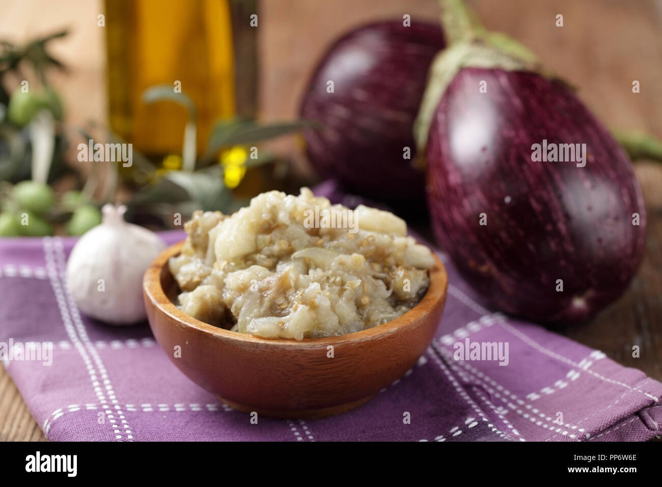 Eggplant caviar in rustic hi-res stock photography and images - Alamy