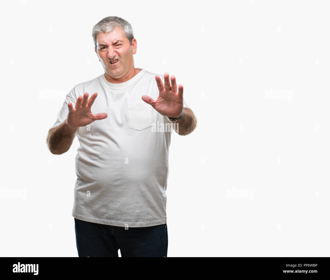 Old man yelling stop hi-res stock photography and images - Alamy