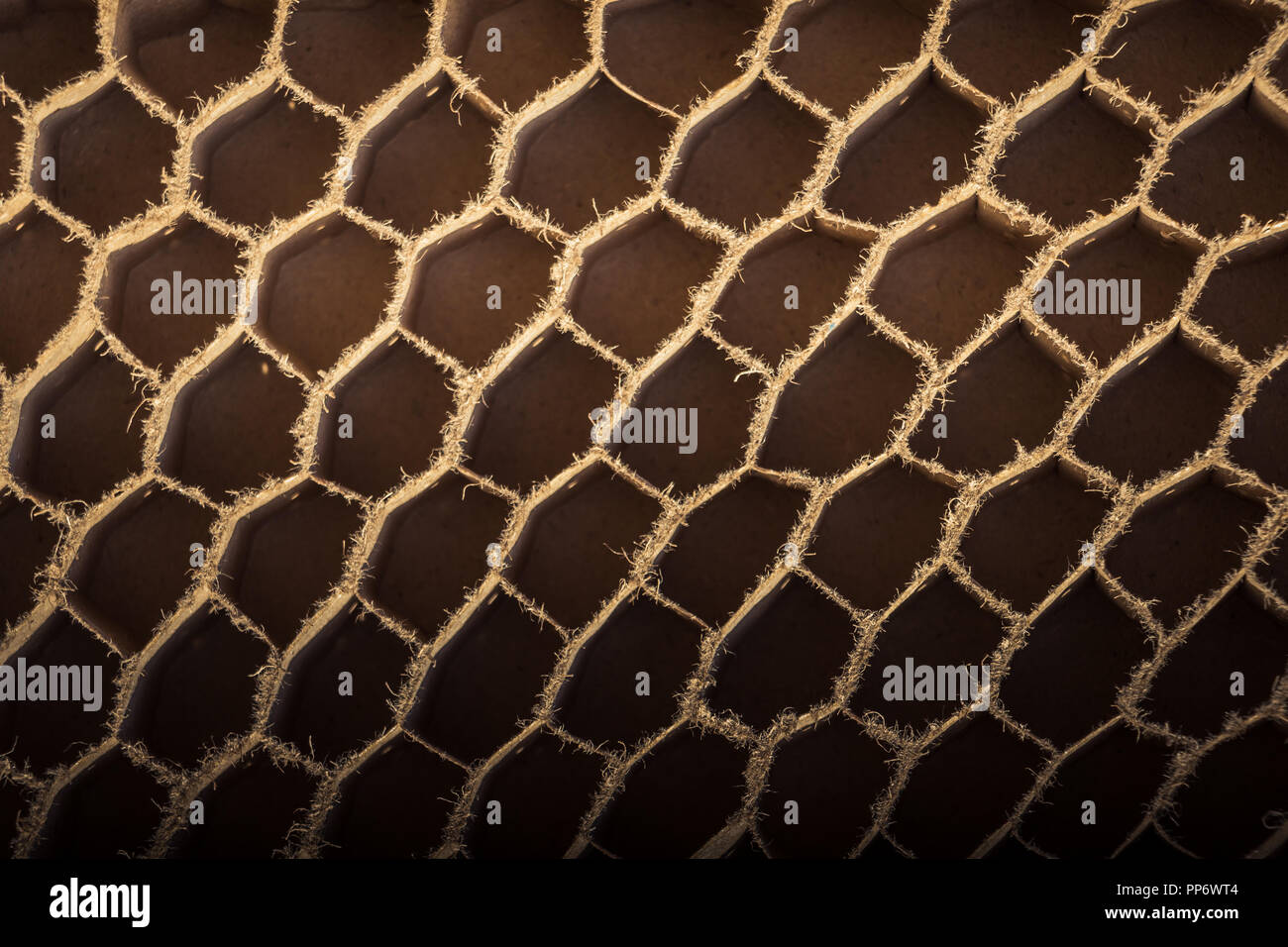 Corrugated cardboard edges texture as an Industrial background Stock ...