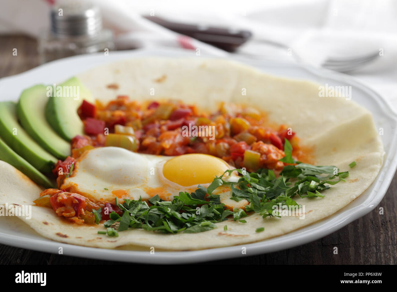 Huevos Rancheros On The Tortilla The Traditional Mexican Breakfast