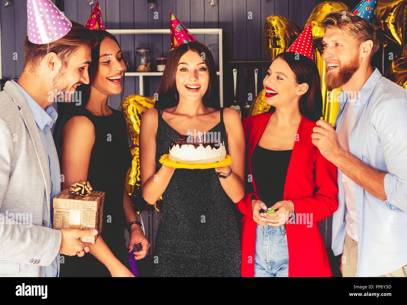 Birthday party adult hi-res stock photography and images - Alamy