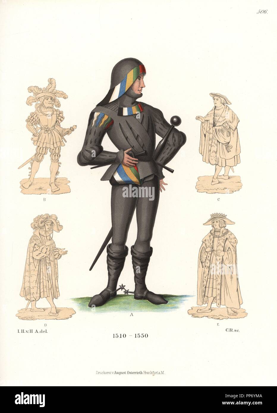Courtly wear of Count Kenneberg, first half of the 16th century. Knight ...