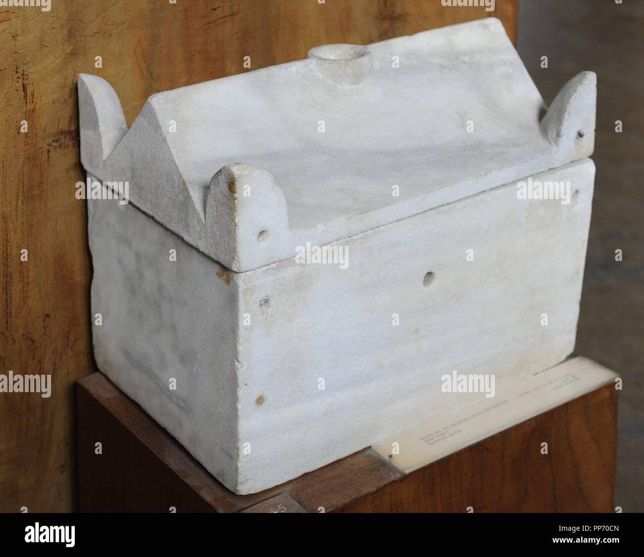 Marble box for Christian relics. Kefar Yassif. Byzantine period ...