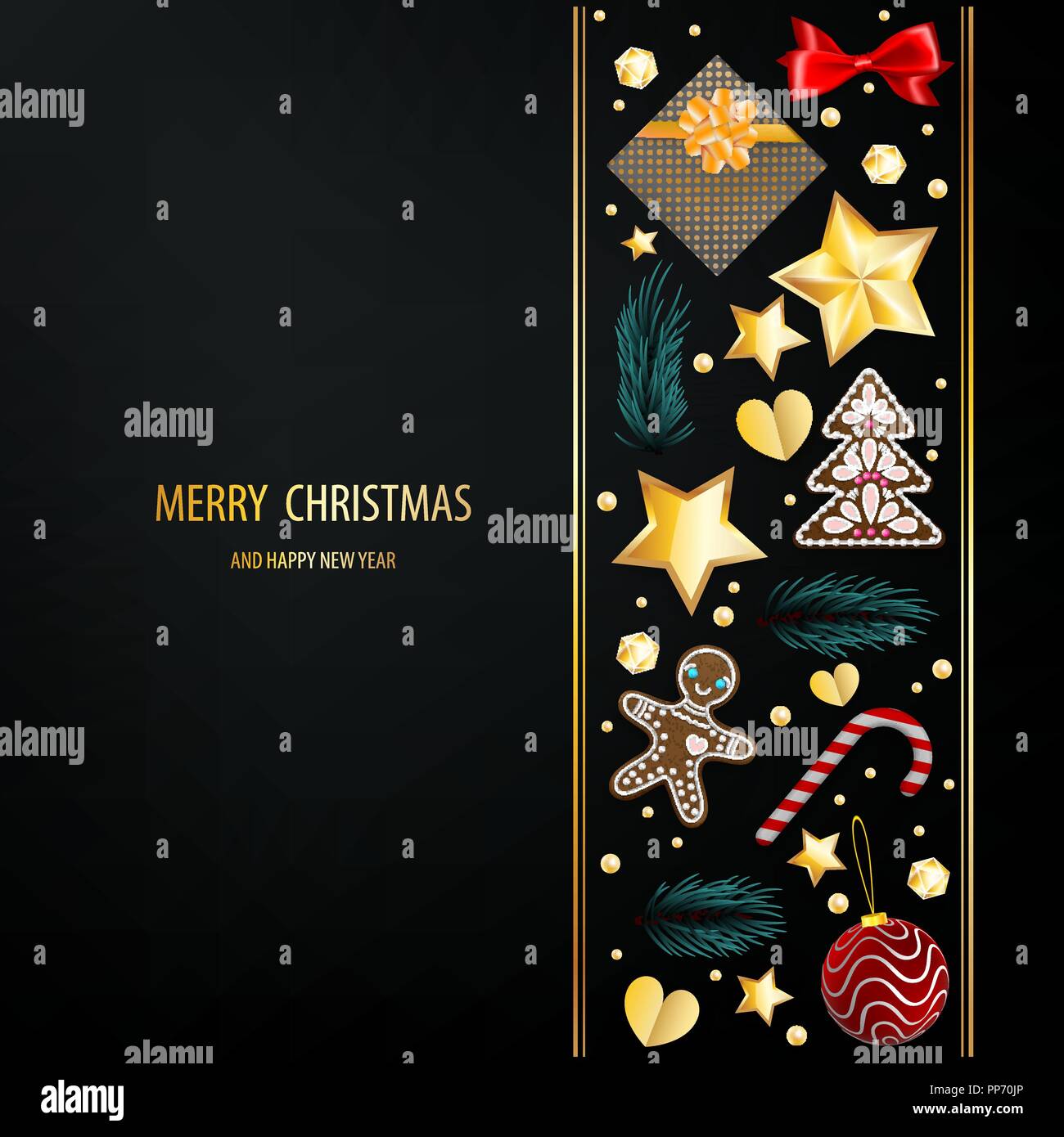 Gingerbread star christmas tree Stock Vector Images - Alamy